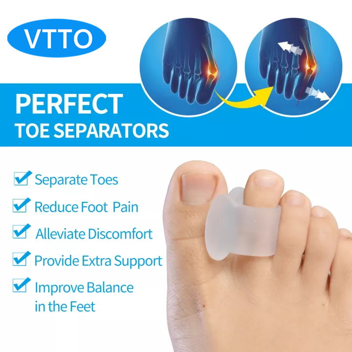 VTTO 1Pair Soft Silicone Gel Toe Bunion Orthopedic corrector Pedicure ...