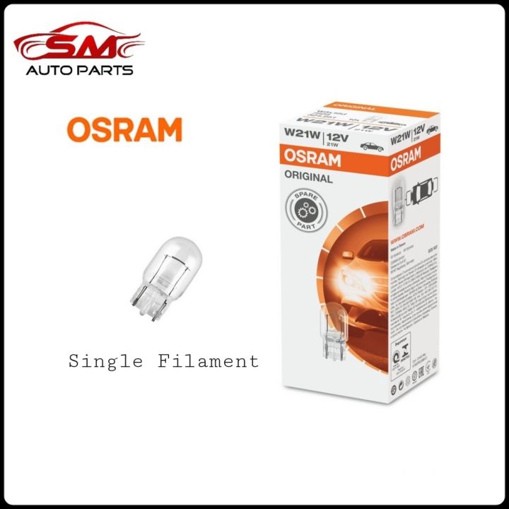 Original Osram T20 7505 W21W 12V Bulb ( Single Filament ) 1Pc | Lazada