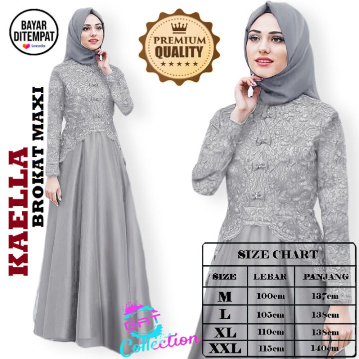 GRT Collection baju gamis brokat terbaru 2021 / model baju gamis brokat terbaru 2021 desain ...