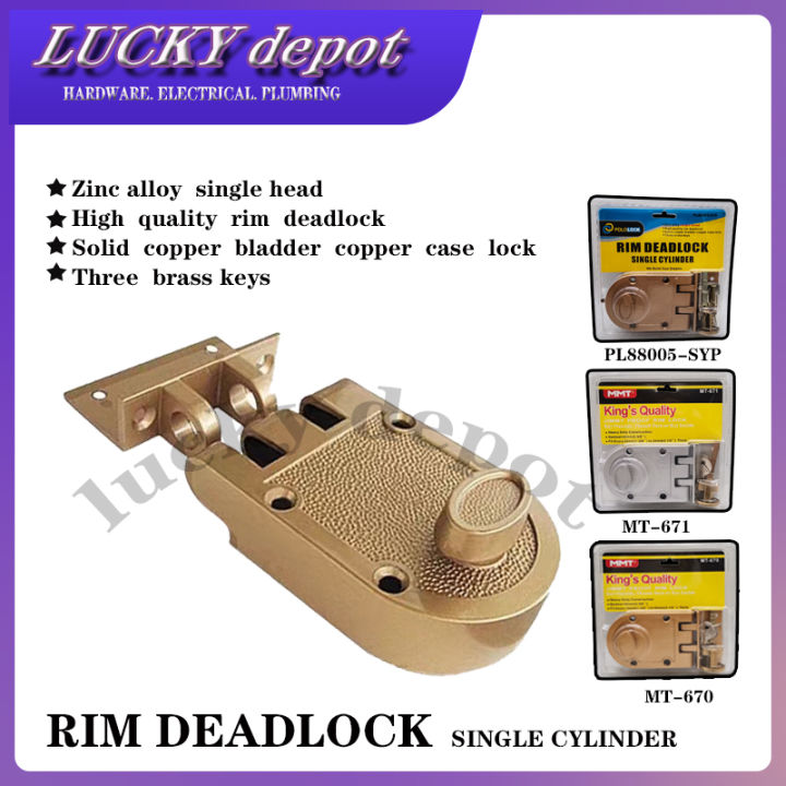 RIM DEADLOCK SINGLE CYLINDER (MMT/POLOLOCK) | Lazada PH