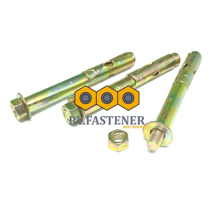 DYNA BOLT M12 BAUT TANAM BETON DRAT 12MM - ANCHOR BOLT MURAH KUNCI 14 ...