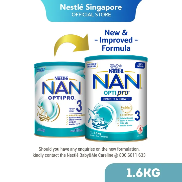 Nestle NAN Optipro Stage 3 Growing Up Milk 1.6kg - From 12 Months | Lazada Singapore