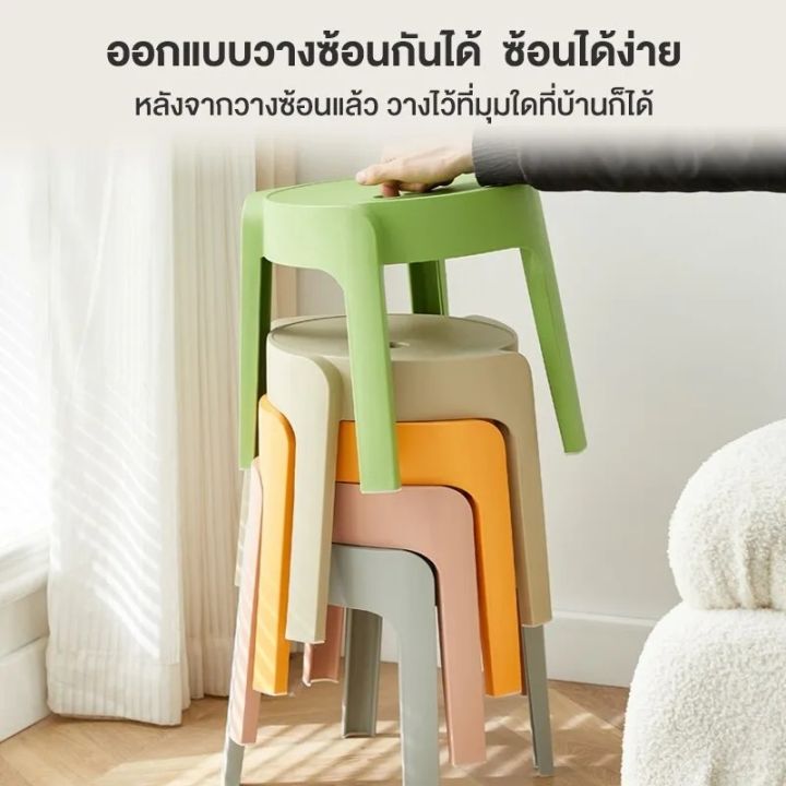 เก้าอี้ เก้าอี้พลาสติก เก้าอี้พลาสติกไม่มีพนักพิง เก้าอี้กลม เก้าอี้ ...