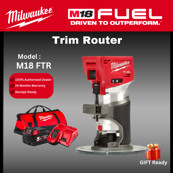 Milwaukee M18 FUEL Trim Router / FTR / Cordless Trimmer / Electric Hand ...
