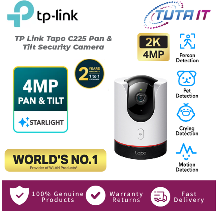 TP-Link Tapo C225 Pan/Tilt AI Home Security Wi-Fi Camera | Lazada