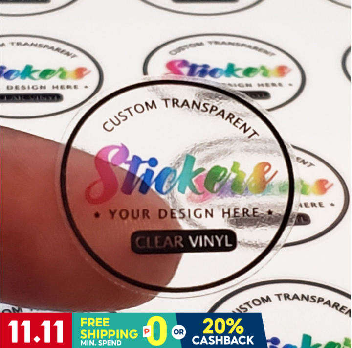 *TRANSPARENT* Customized Sticker Logo, Label Sticker price per A4 sheet ...