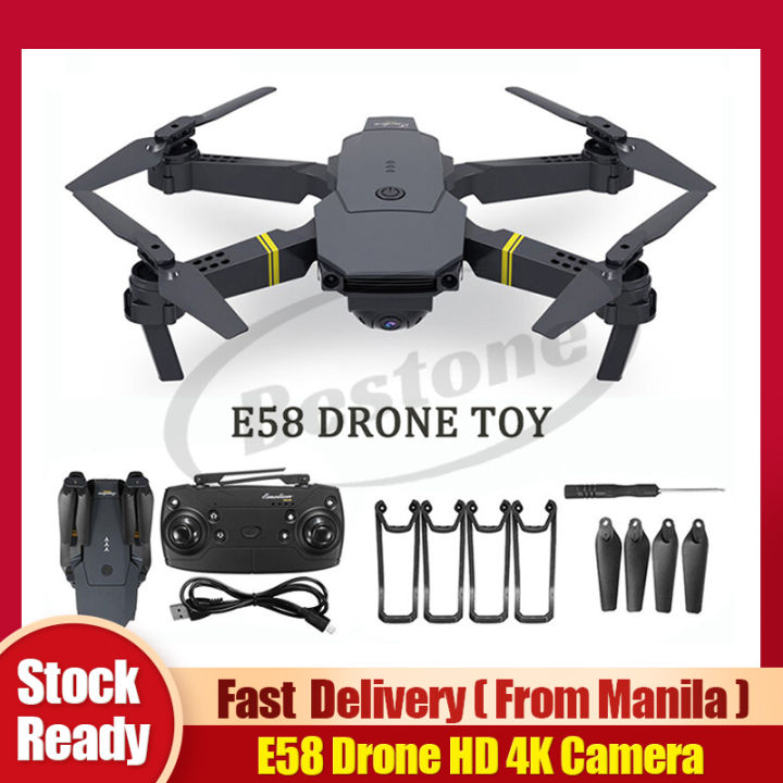 【Free Storage Bag】Original E58 Mini Drone HD 4K Camera Foldable Wifi FPV 2.4GHz 6-Axis RC 4 ...