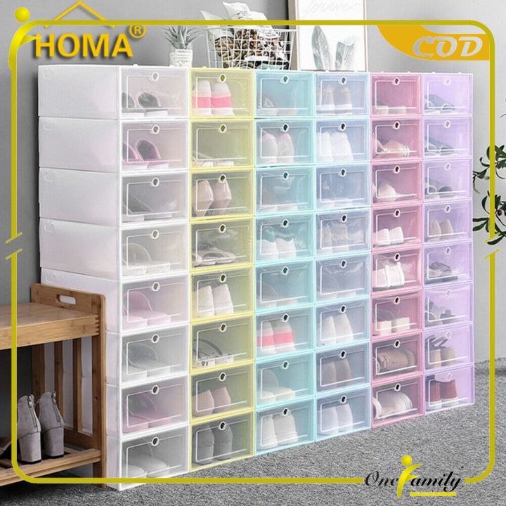 ONE-C158 Kotak Sepatu Lipat Transparan Tebal Shoes Storage Box ...