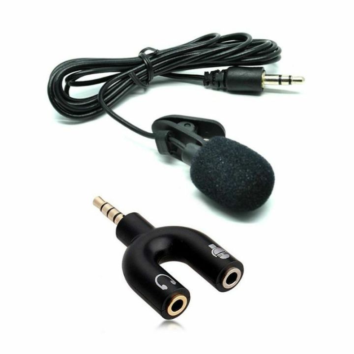 [PAKET ALAT REKAMAN] MIC CLIP ON + SPLITTER U JACK 3.5 YOUTUBERS/SMULE ...