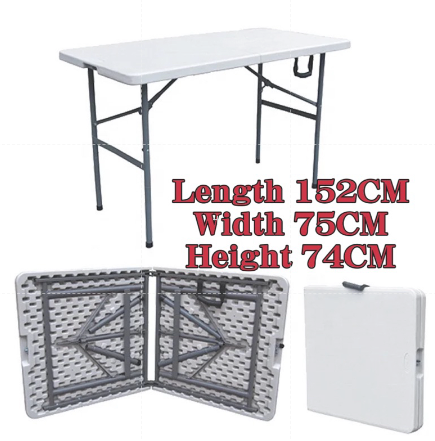 WXD 5ft Folding Half Table folding table With Handle Heavy Duty Outdoor ...