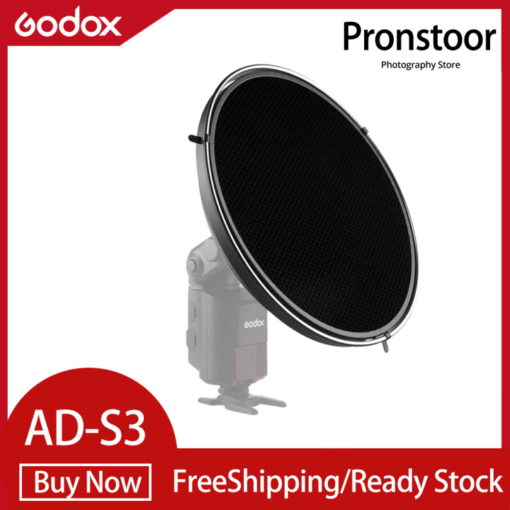 Godox AD-S3 Beauty Dish with AD-S4 Grid (Honeycomb Cover) for Godox ...