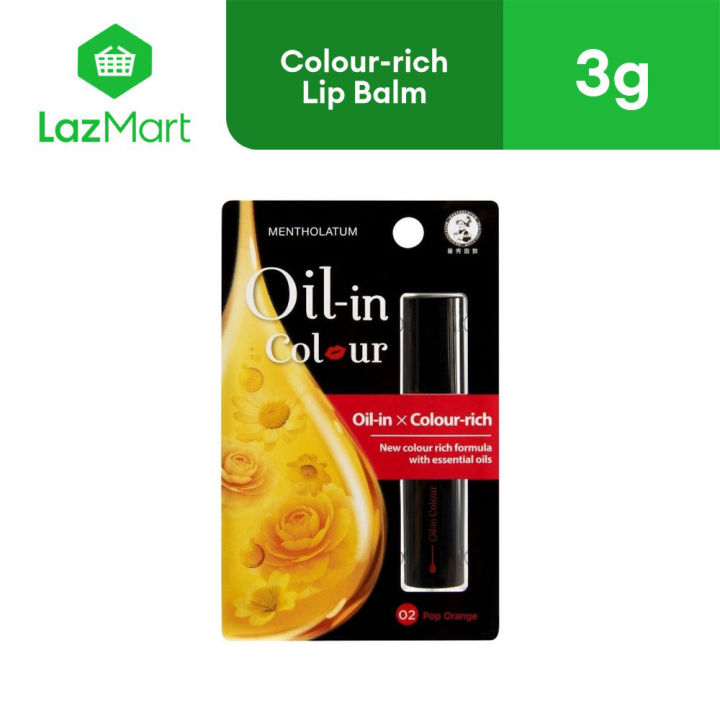 Mentholatum Oil in Colour Lip Balm Pop ORANGE 3g | Lazada PH