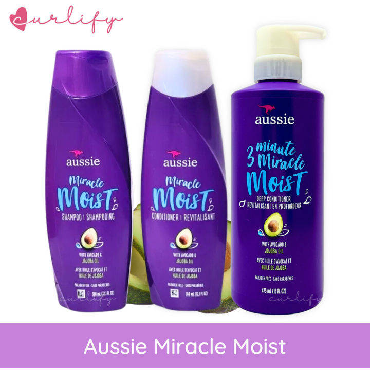 Aussie Miracle Moist Shampoo Conditioner 3 Minute Deep Conditioner