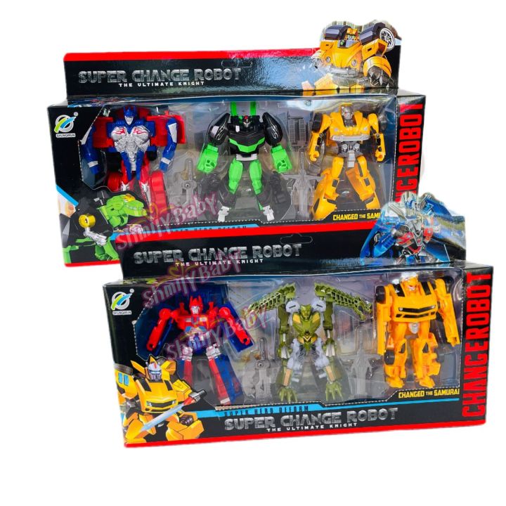 TRANSFORMER 3PCS SUPER CHANGE ROBOT Transformers Robot Autobots Optimus ...