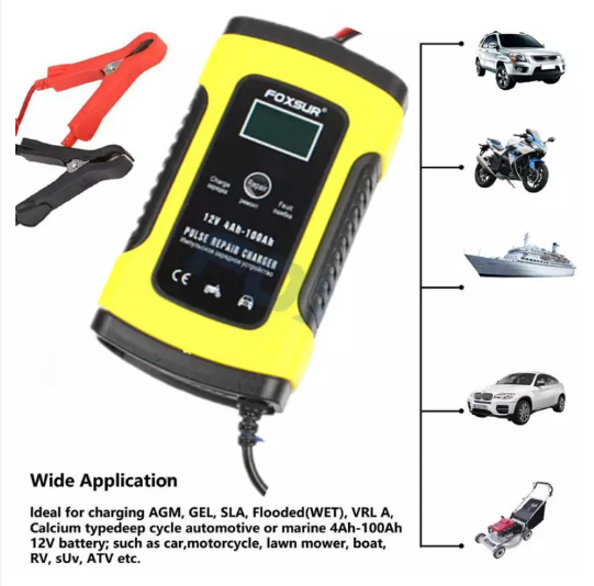 FOXSUR แบตเตอรี่12โวล์ท5แอมป์ FOXSUR FBC1205D Pulsea Repair Charger 12V ...