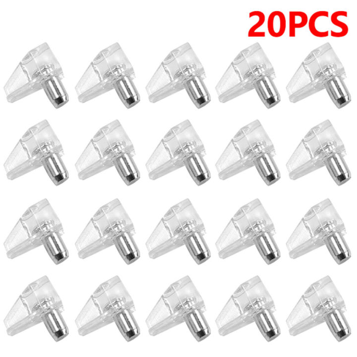 20pcs Transparent Shelf Studs Pegs Plastic Laminate Support Cabinet ...