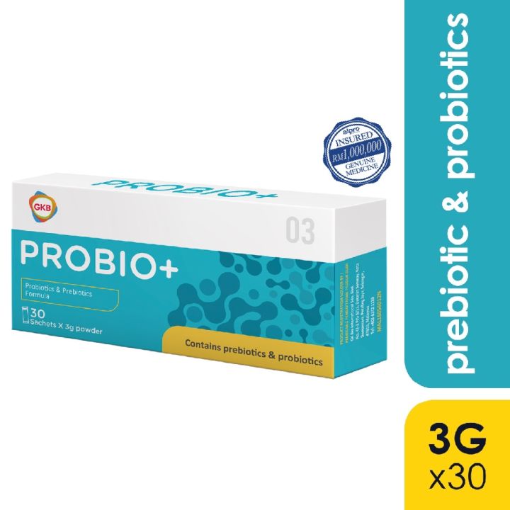 GKB Probio+ (Probiotics Prebiotics Formula) 3g x 30 Sachets | Lazada