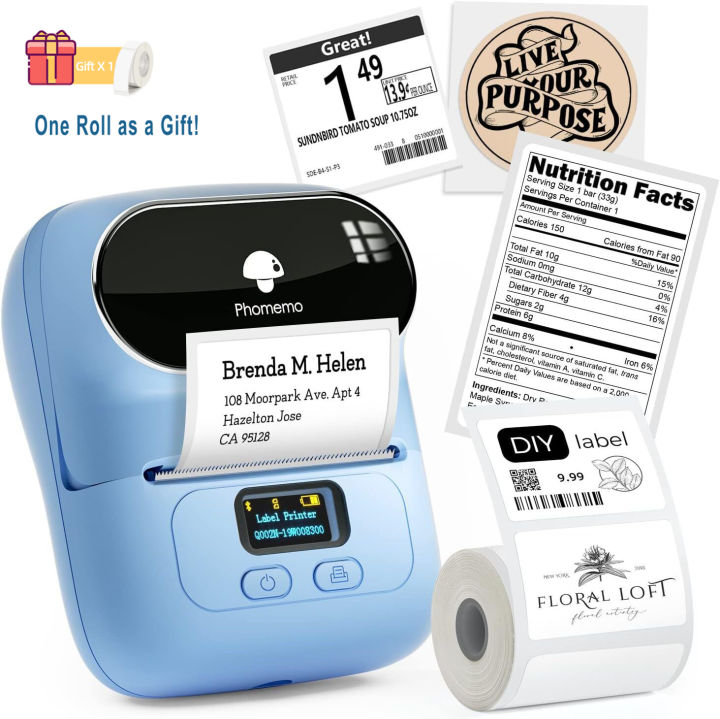 Phomemo M110 Bluetooth Thermal Label Printer,Ink free Portable Label ...