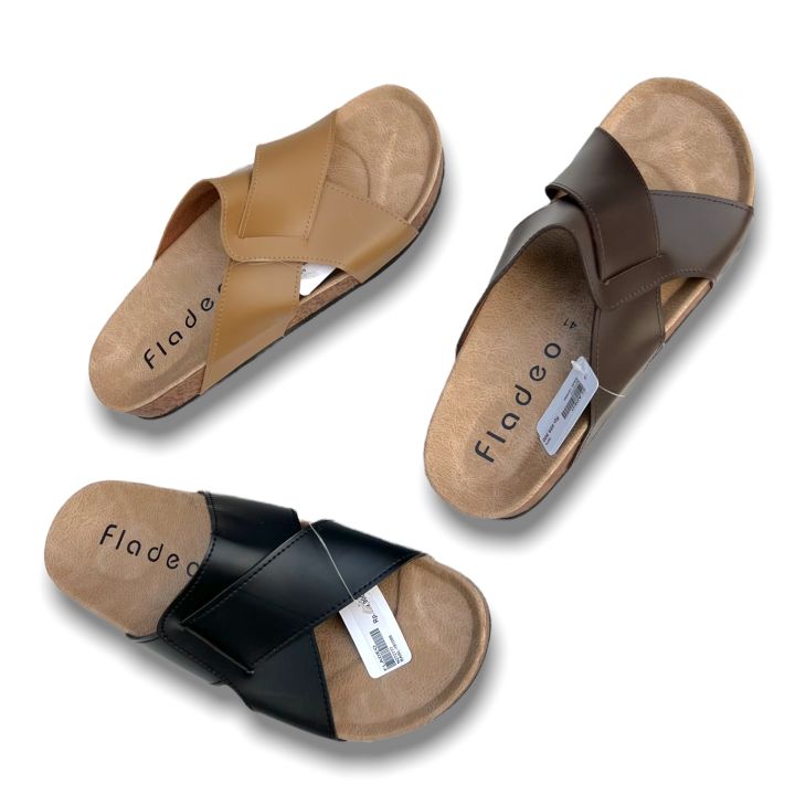 Fladeo Sandal Pria Terbaru Tipe SX 2024 Sandal Pria model selop silang ...