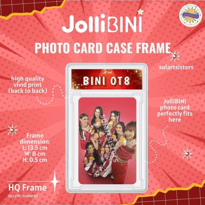 JolliBini Photocard Case BINI Jollibee Photo card Frame Mikha Maloi ...