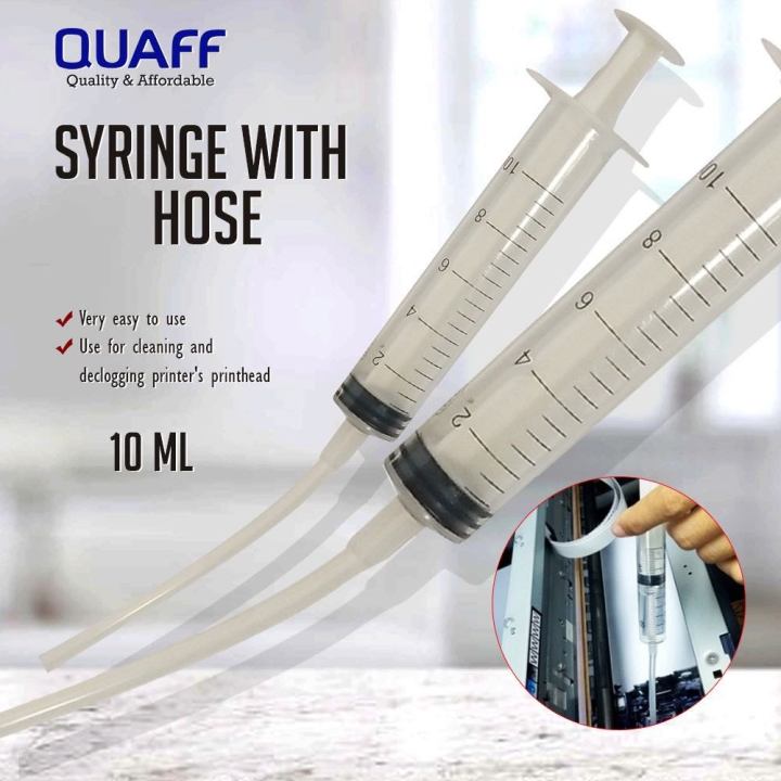 ( 2pcs ) Syringe with Hose used for Inkjet Printer Solution and Ink ...