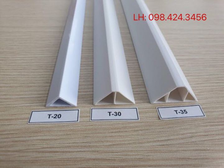 Nẹp nhựa vát góc (Nẹp tam giác) -Combo 20 cây/50m dài-Giải pháp mới ...