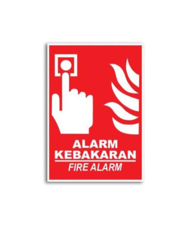 STIKER VINYL TOMBOL ALARM KEBAKARAN SIGN RAMBU K3 Uk. 15 x 20 CM ...
