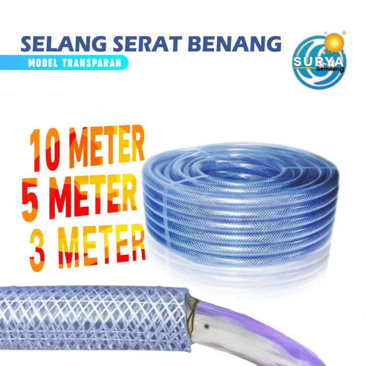 Selang Air Serat Benang Transparan Selang Taman Garasi Garden Panjang ...