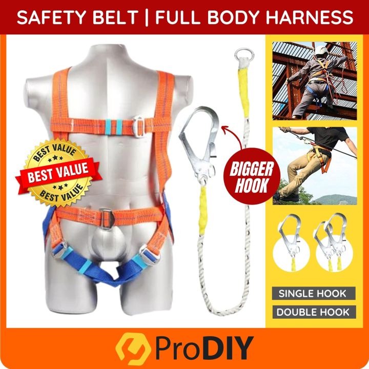 Safety Belt Full Body Harness Polyamide Lanyard Large Hook Tali ...