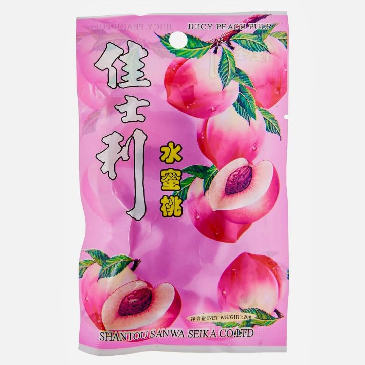 Sunko Juicy Peach Pulp Asam Pic 水蜜桃 [ Halal Certification ] 20G Biscuit ...