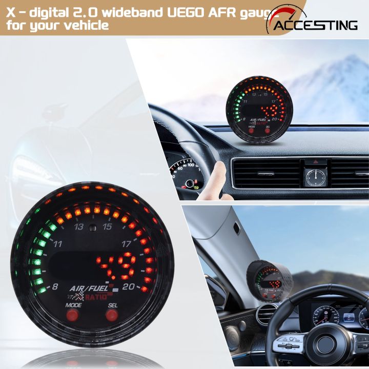 30-0300 X-Series Air Fuel Ratio Gauge Set X-Series Wideband Uego Sensor ...