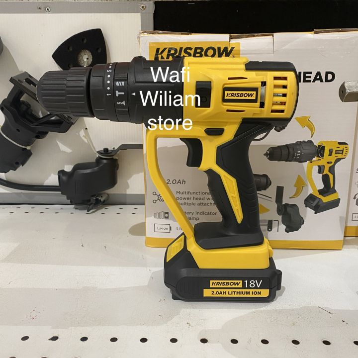 Krisbow Bor Listrik Cordless Multi 4 Head kit impact drill | Lazada ...