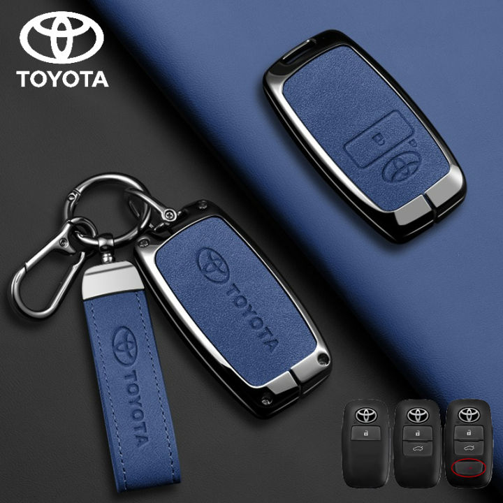 Zinc Alloy Nubuck Leather Smart Keyless Remote Car Key Fob Case Cover ...