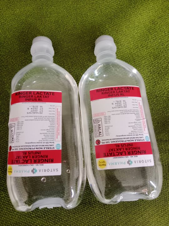 Paket baru infusan / SOLUTION FOR INFUSION Ringer Laktat (RL) 500ml isi ...