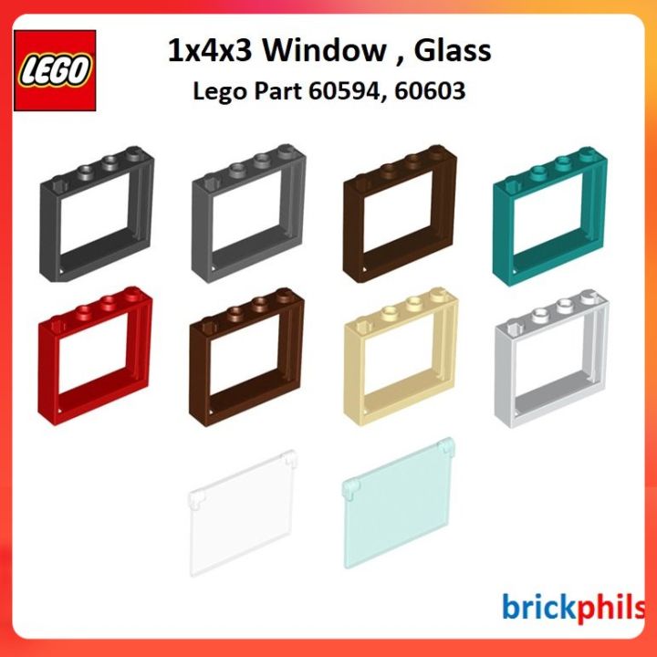 Lego Part 60594, 60603 - 1x4x3 Window , Glass | Lazada PH