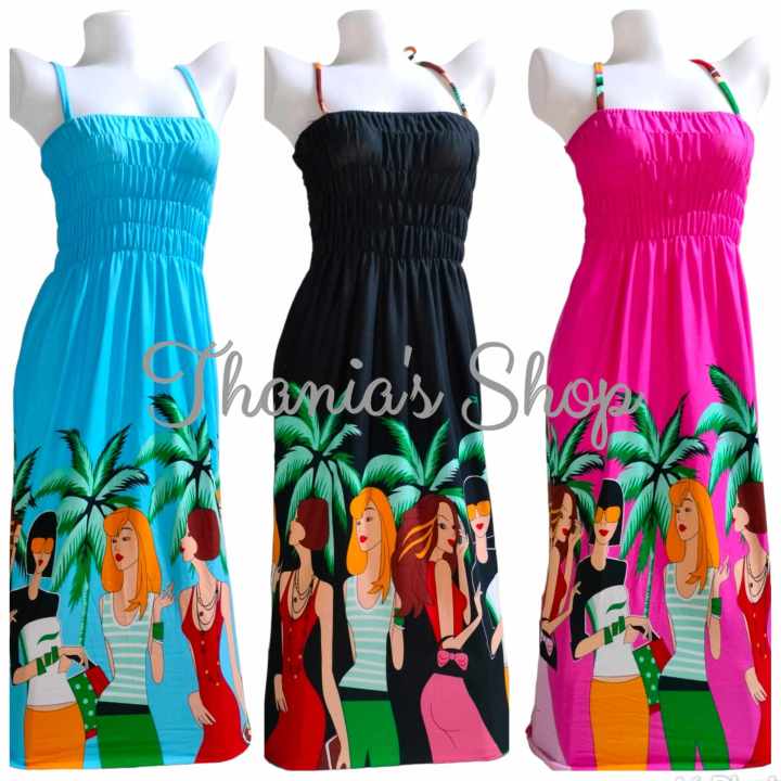 Trendy LONG DUSTER/SPAGHETTI Strap Dress (Smocking Dress) 1PCS | Lazada PH