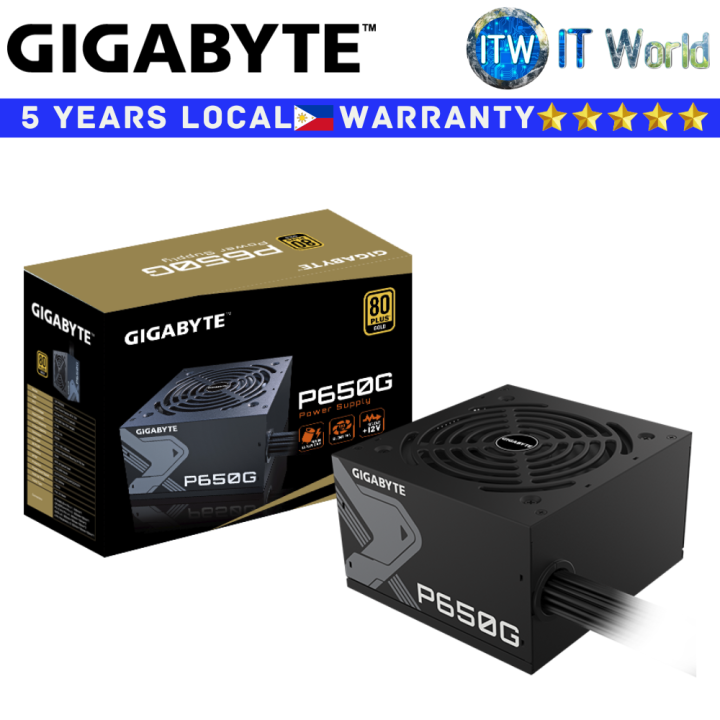 Itw | Gigabyte PSU 650Watts Power Supply Unit P650G 650W 80+ Gold ...