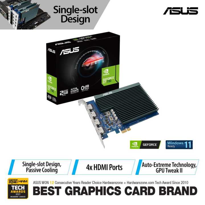 ASUS Graphics Card NVIDIA GeForce GT 730 ( 2GB DDR5 | Base 902Mhz Core ...