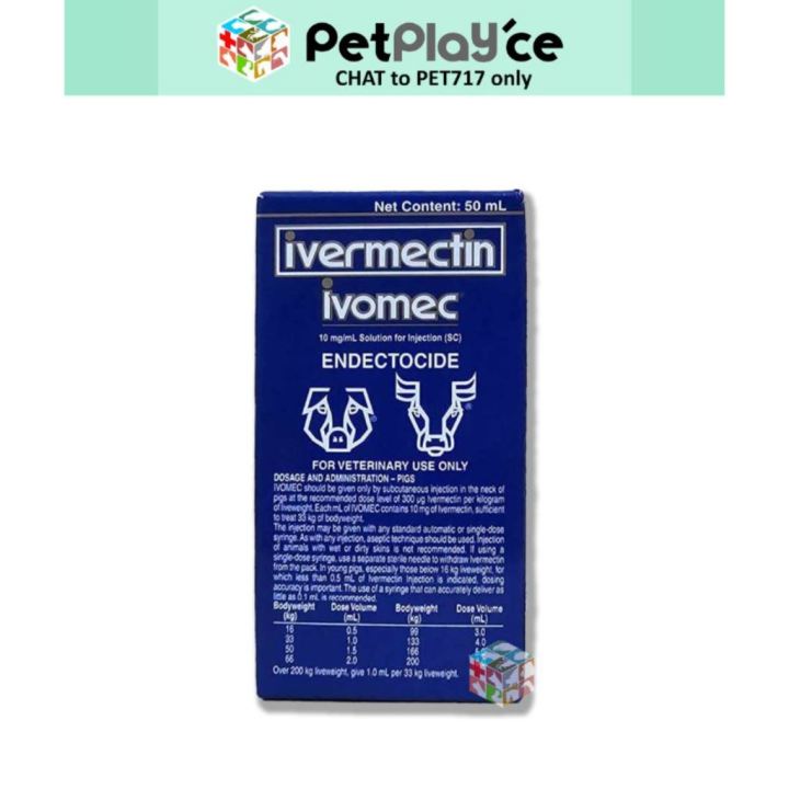Ivomec ivermectin Endectocide Anti Parasitic10mg/ml Solution 50 ml BI ...