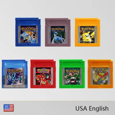 GBC Pokemon Series Game Cartridge 16-Bit Video Game Console Card Blue ...