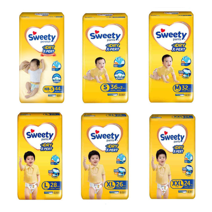 Popok Bayi Dan Anak Merk Sweety Bronze Comfort Dry X-Pert Pants Pampers ...