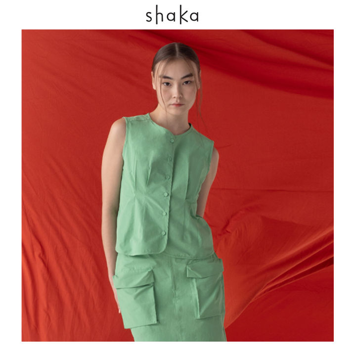 Shaka SS24 Summer Vest เสื้อกั๊ก ทรง Boxy VS-8240224 | Lazada.co.th