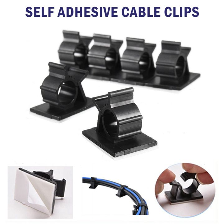5Pcs of self-adhesive adjustable cable clamp, cable management clamp ...
