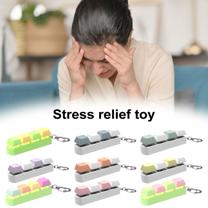 Keyboard Fidget Toy Mechanical Keyboard Toy Portable Keycap Fidget Toy ...