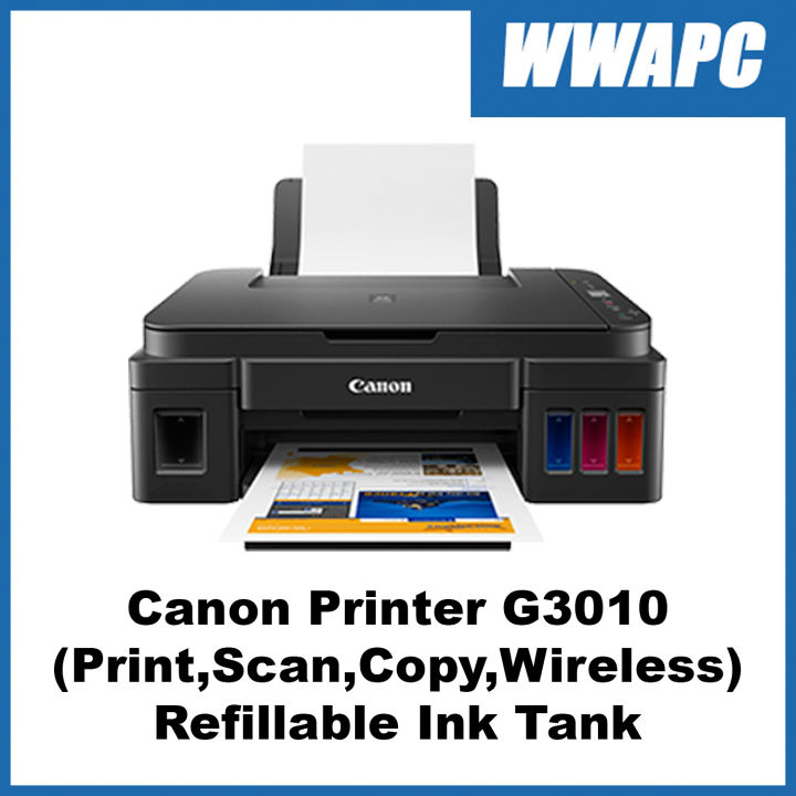 Canon Inkjet Printer PIXMA G3010 Refillable Ink Tank Wireless All-In ...