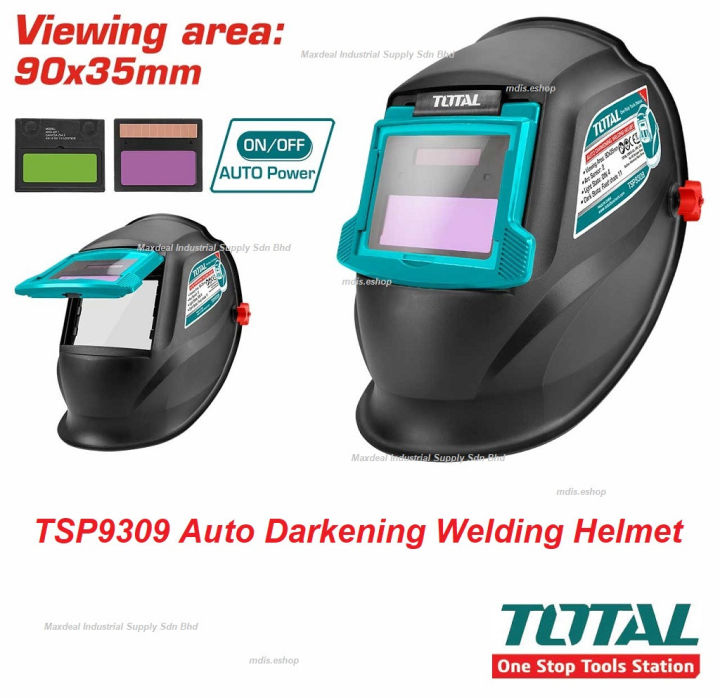 TOTAL TSP9309 Auto Darkening Welding Helmet For MIG Welding / TIG ...