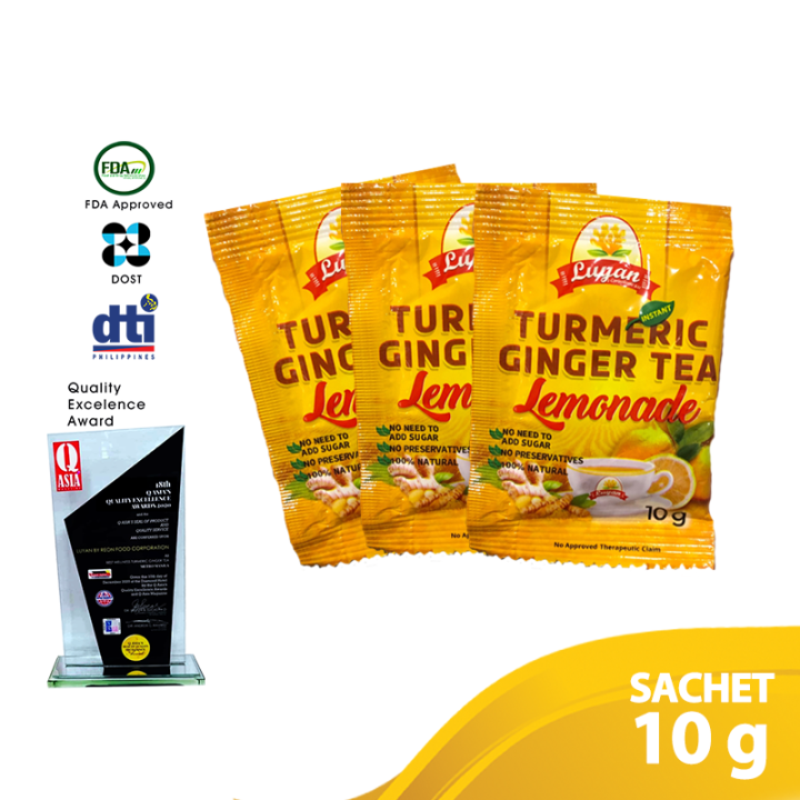 Luyan Turmeric Ginger Tea Lemonade 10g Sachet | Lazada PH
