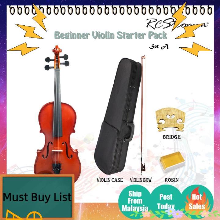 ⭐musical instrument⭐ Rcstromm Standard Violin Beginner Package Combo ...