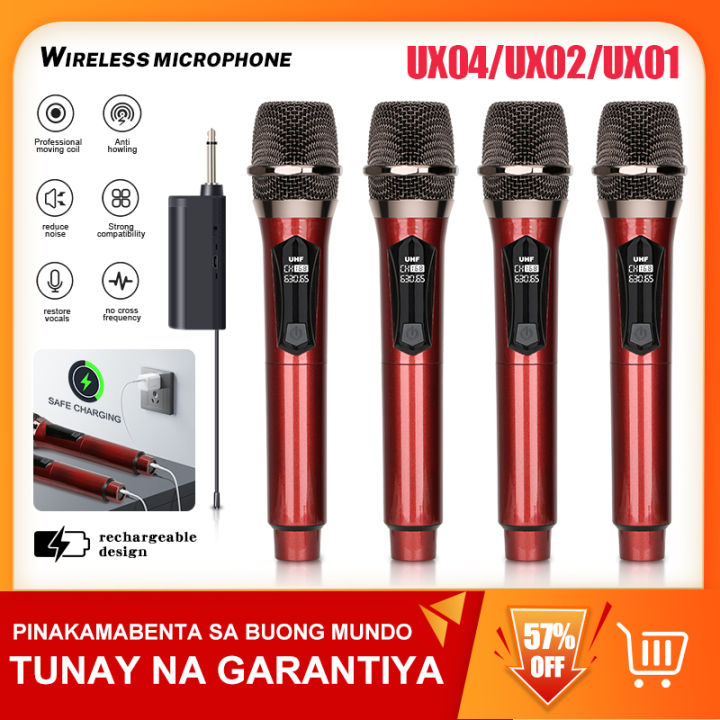 [Type-c interface] UX04 Professional Handheld Motor Wireless Microphone ...