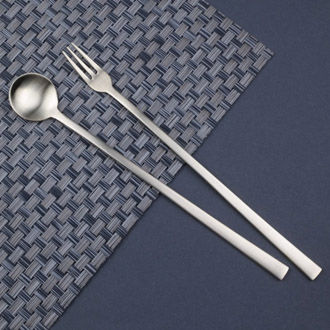 Korean long size coffee-spoon & folk | Lazada